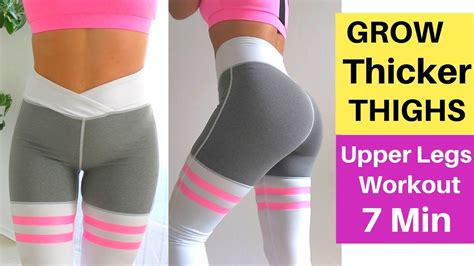 Grow Thicker Thighs 7 Min Workout UPPER LEGS Equipment Free YouTube