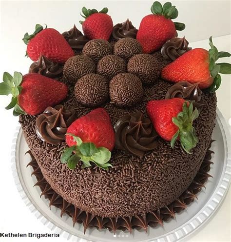 Bolo Decorado Morango Ideias Deliciosas Morango