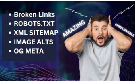 Fix Broken Links Robots Xml Sitemap Image Alts Og Meta Tag For