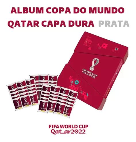 Álbum Copa Do Mundo Box Exclusivo Capa Dura Prata 50 Cromos Frete grátis