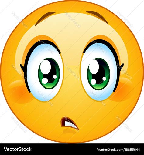 Slight Concern Female Emoticon Royalty Free Vector Image