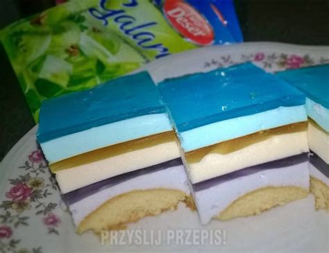 Ciasto Ptasie Mleczko Z Galaretkami Przepis PrzyslijPrzepis Pl