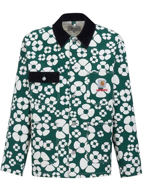 Marni X Carhartt Floral Print Shirt Jacket Farfetch