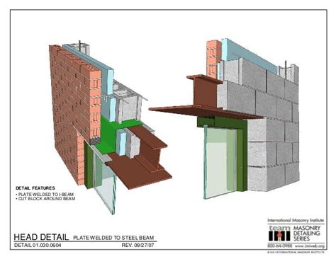 Masonry Detailing Series V 3 4 Steel Beams Brick Detail Steel Frame