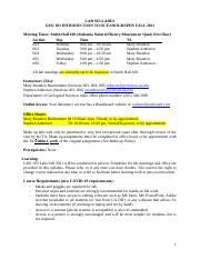 GEO103 Lab SyllabusFall 2021 Docx LAB SYLLABUS GEO 103 INTRODUCTION