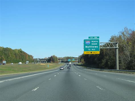 North Carolina Interstate Northbound Cross Country Roads