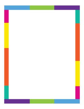 Colorful Borders By Techie4Life Teachers Pay Teachers