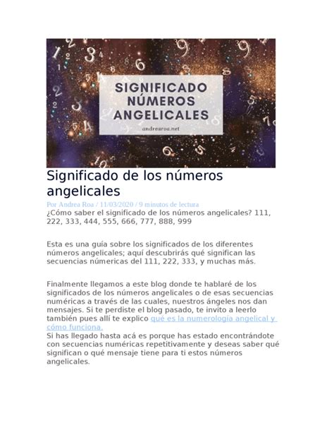Cómo saber tu numero angelical Incluye VÍDEO
