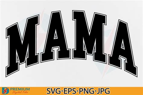 Mama SVG Mama Varsity PNG Mom Life Gráfico por Premium Digital Files