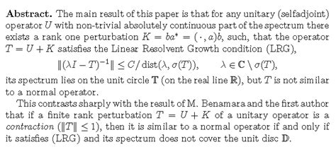 linear resolvent growth