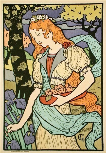 Grafton Gallery from Les Affiche Illustrees 1897 Eugène Grasset