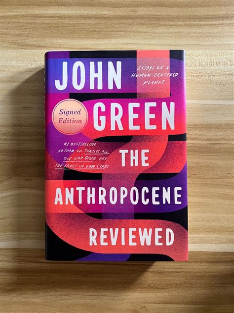 Signed Edition John Green The Anthropocene Reviewed Hobbies Toys