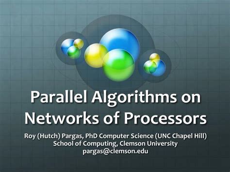 ppt parallel algorithms on networks of processors powerpoint presentation id 4887268