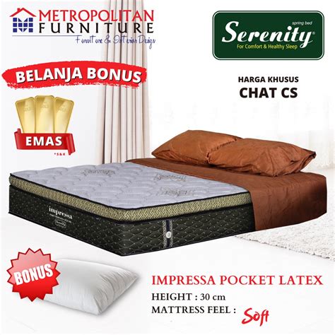 Jual Kasur Springbed Elite Serenity Impressa Pocket Latex Spring Bed