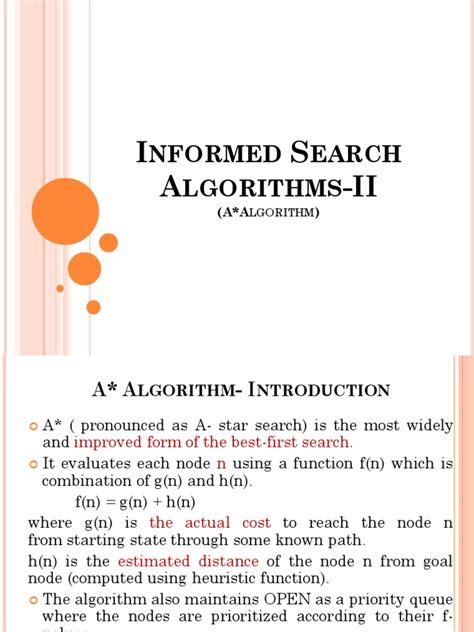informed searching algorithms ii pdf algorithms and data structures theoretical computer