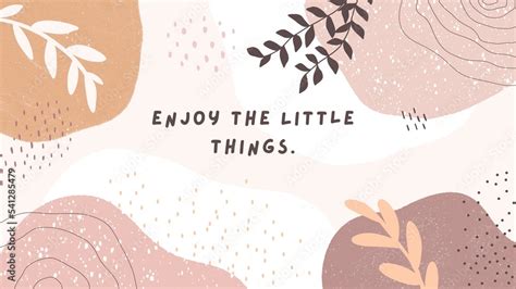 Pink Brown Cute Abstract Shape Positive Motivational Desktop Wallpaper