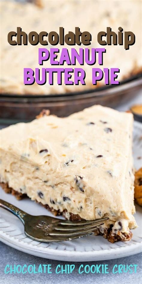 No Bake Chocolate Chip Peanut Butter Pie Crazy For Crust