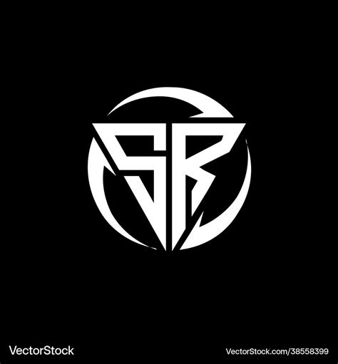 Sr Logo Monogram Design Template Royalty Free Vector Image