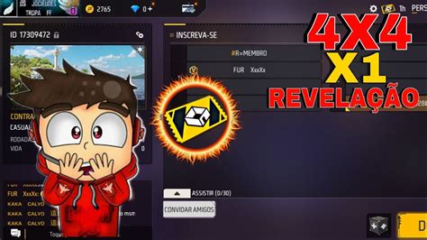 FREE FIRE AO VIVO X1 REVELAÇÃO 4X4 4V4 SALA PERSONALIZADA FF YouTube