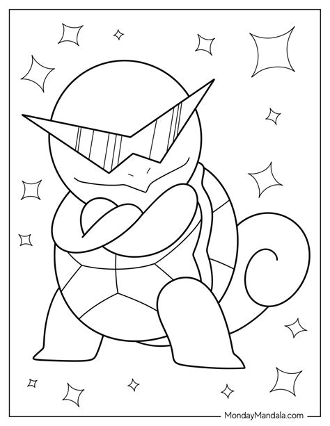 Pokemon Squirtle With Glasses Drawing