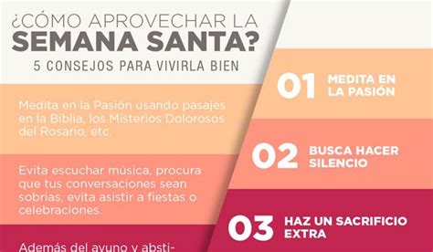 Infografía Cómo aprovechar la Semana Santa Catholic Link