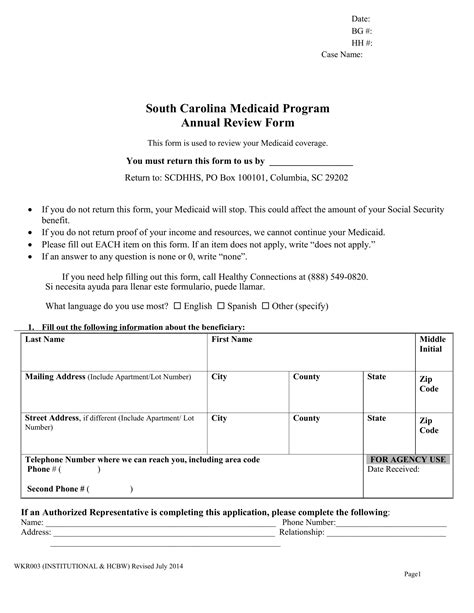 Medicaid Form Sc Fill Out Printable PDF Forms Online