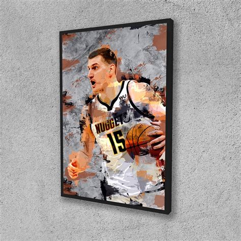 Nikola Jokic Poster Denver Nuggets Nuggets Wall Art Canvas Print