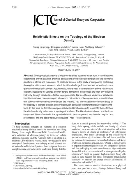 eickerling 2007 pdf density functional theory hartree fock method