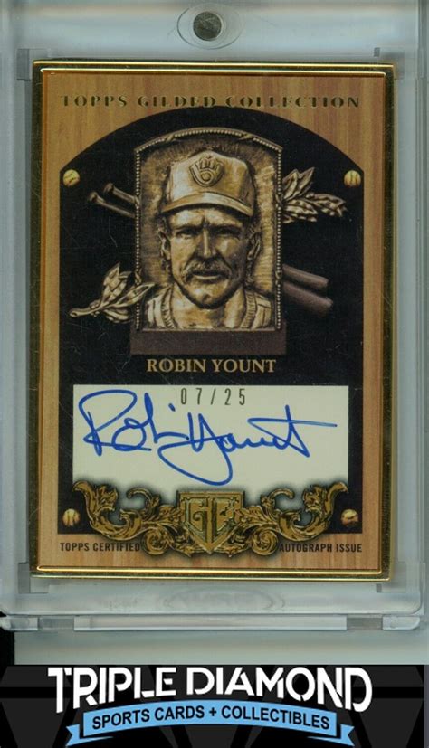 Topps Gilded Collection Robin Yount Hof Gold Framed Auto