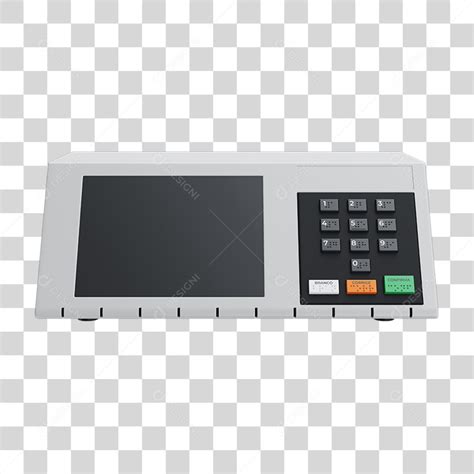 Elemento 3D Urna Eletrônica de Votação PNG Transparente download