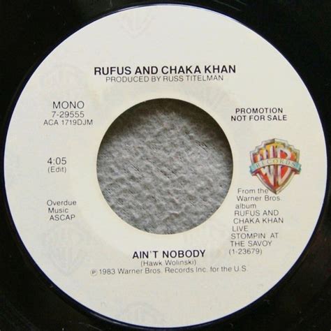 Rufus And Chaka Khan Ain T Nobody 1983 Vinyl Discogs
