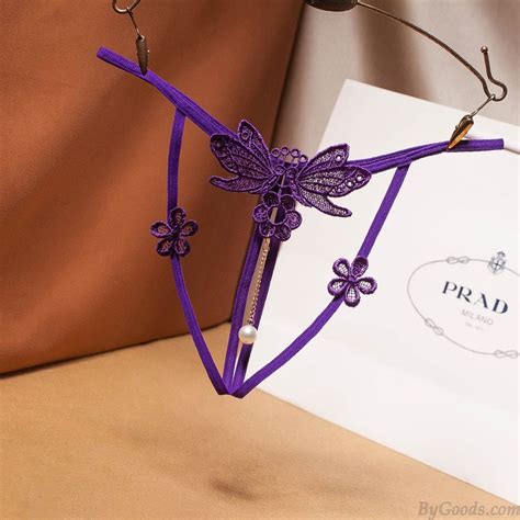 Sexy Schmetterling hohle Blume Perle Crotchless Unterwäsche für Frauen