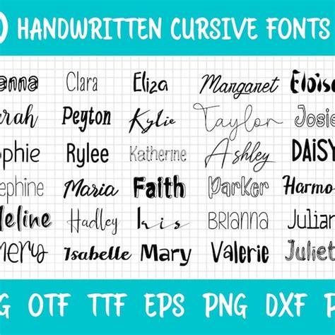 Cursive Font Etsy
