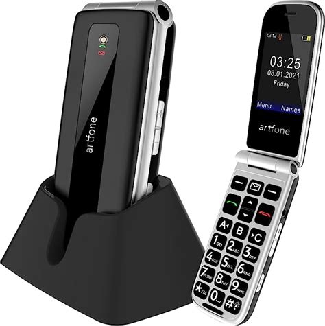 artfone Téléphone Portable 2G Dual SIM à Clapet Débloqué pour Seniors