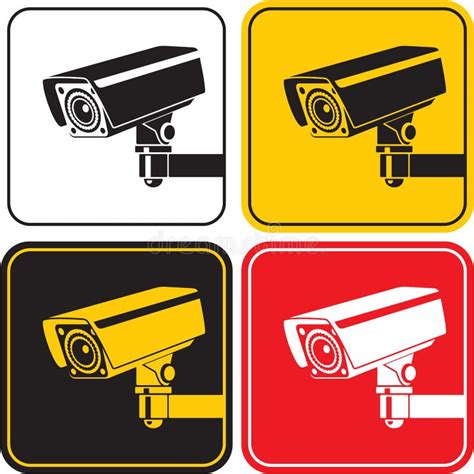 Cámara De Vigilancia De La Seguridad Iconos Del Vector Del CCTV