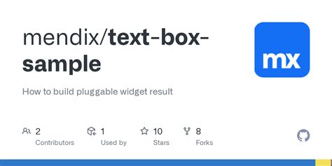 github mendix text box sample how to build pluggable widget result