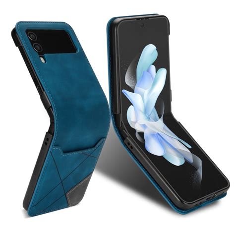 Capa De Couro PU De Luxo Para Cartão Samsung Galaxy Z Flip 3 4 Matte