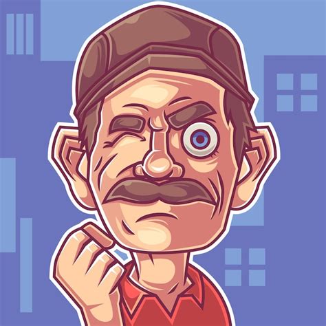 El diseño de personajes de dibujos animados Vector Premium