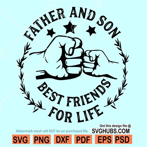 Free 171 Dad And Son Fist Svg SVG PNG EPS DXF File