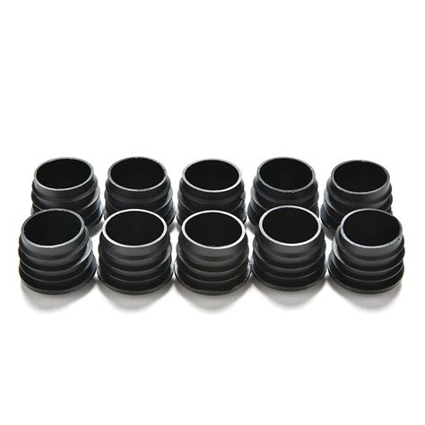 10x Black Plastic Blanking End Caps Cap Insert Plugs Bung For Round