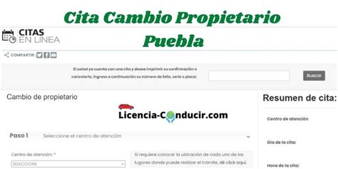 Cambio De Propietario Auto Puebla Cita