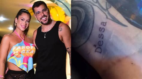 Ex De Anitta Lipe Ribeiro Tatua O Nome Da Namorada Na Farofa Da Gkay