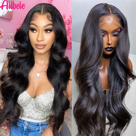 Alibele Inch Body Wave Lace Front Wig X X Lace Frontal Wig Hd