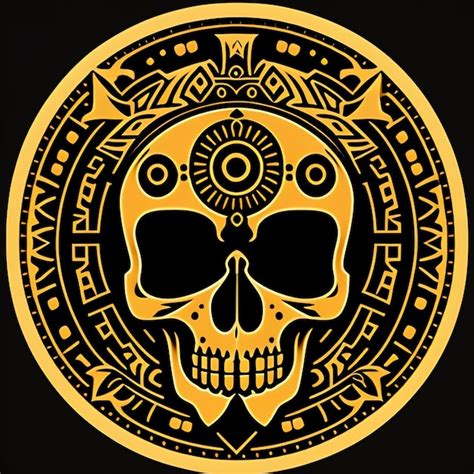 Una calavera con un círculo alrededor que dice calavera Foto Gratis