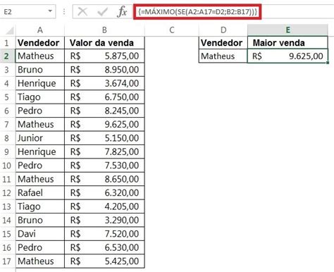 Como Usar A Fun O M Ximoses No Excel Max Planilhas