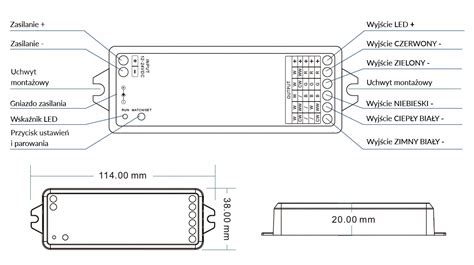 Sterownik ZigBee do taśm LED RGB CCT 5w1 z RF Tuya