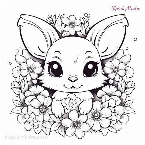 Dibujo de conejos para colorear e imprimir para niños Tips de Madre