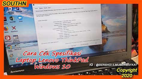 Cara Cek Spesifikasi Laptop Lenovo ThinkPad Windows 10 YouTube
