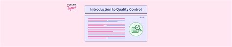 Introduction To Quality Control In Software Testing Scaler Topics