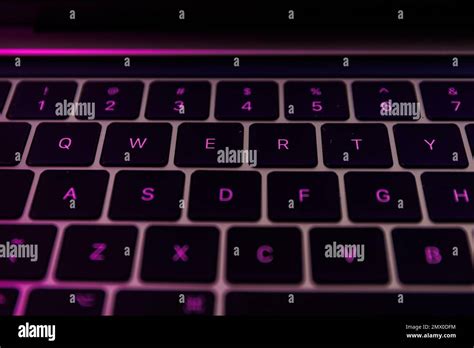 QWERTY Keyboard Close Up Shot QWERTY Is A Keyboard Layout For Latin